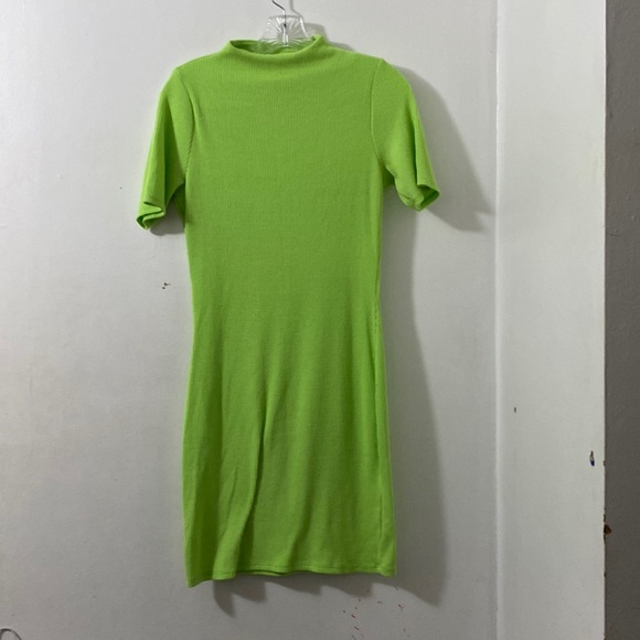Dresses | Neon Green Knit Dress | Poshmark